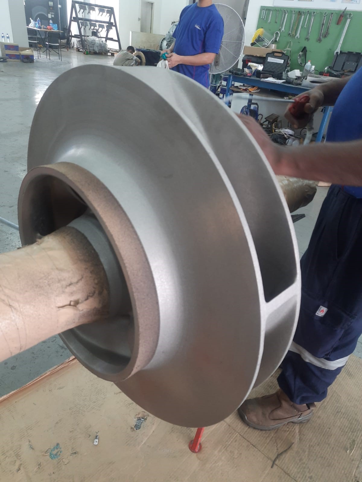 INTERNAL BLASTING APPLIED ON ROTOR | SJP Sealing Technology